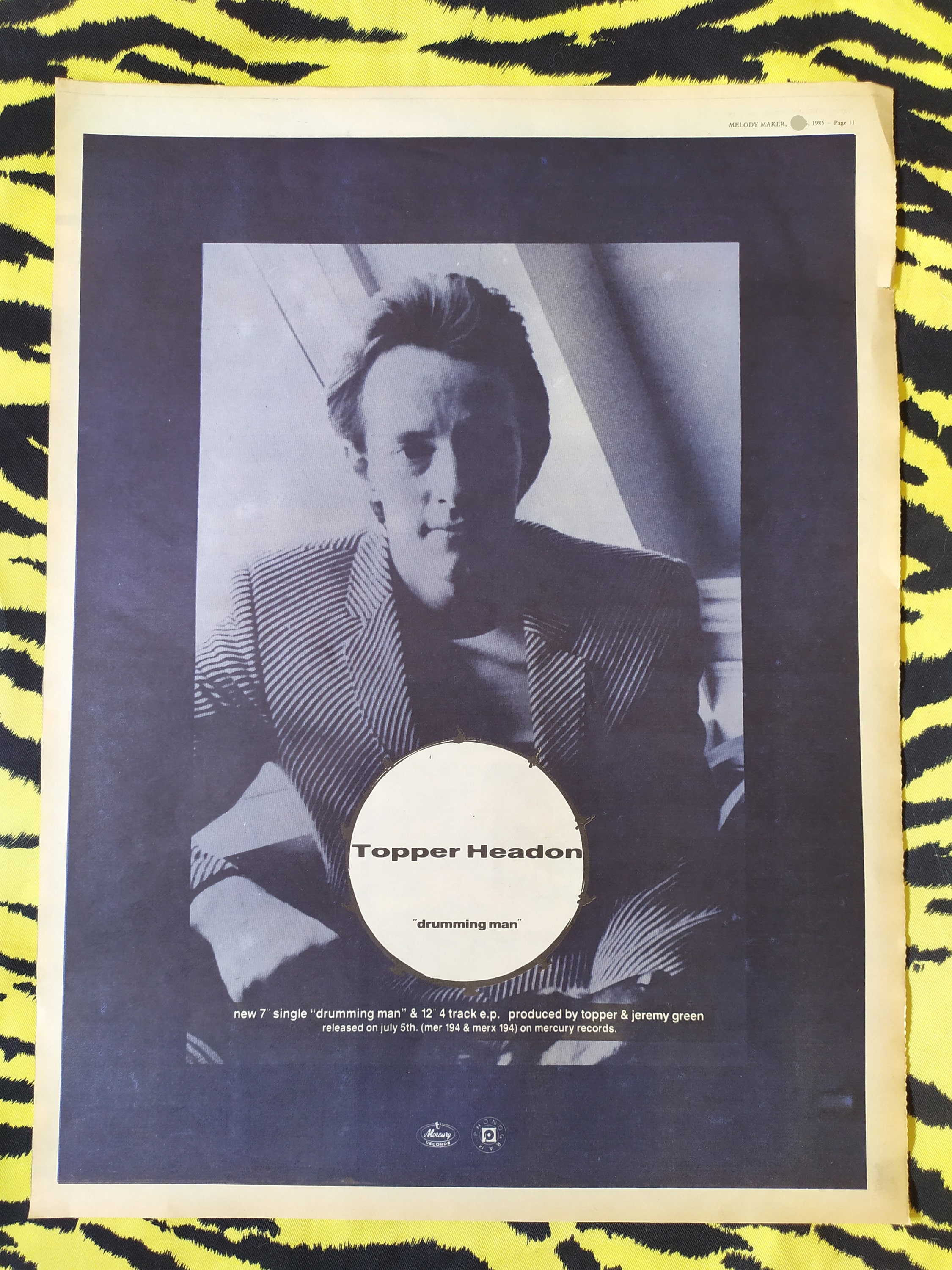 Original 1985 Topper Headon Advert/poster, Rare Vintage Poster ...