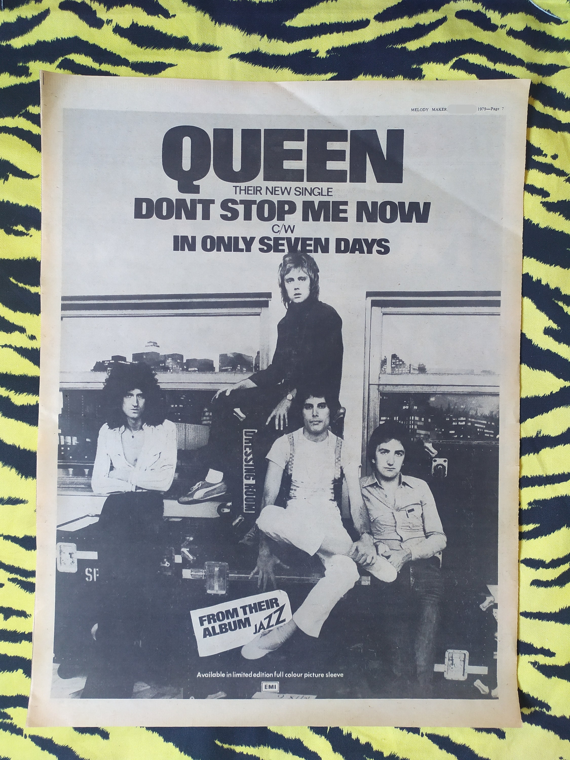 Original 1979 Queen Advert/poster, Rare Vintage Poster, Queen dont Stop ...