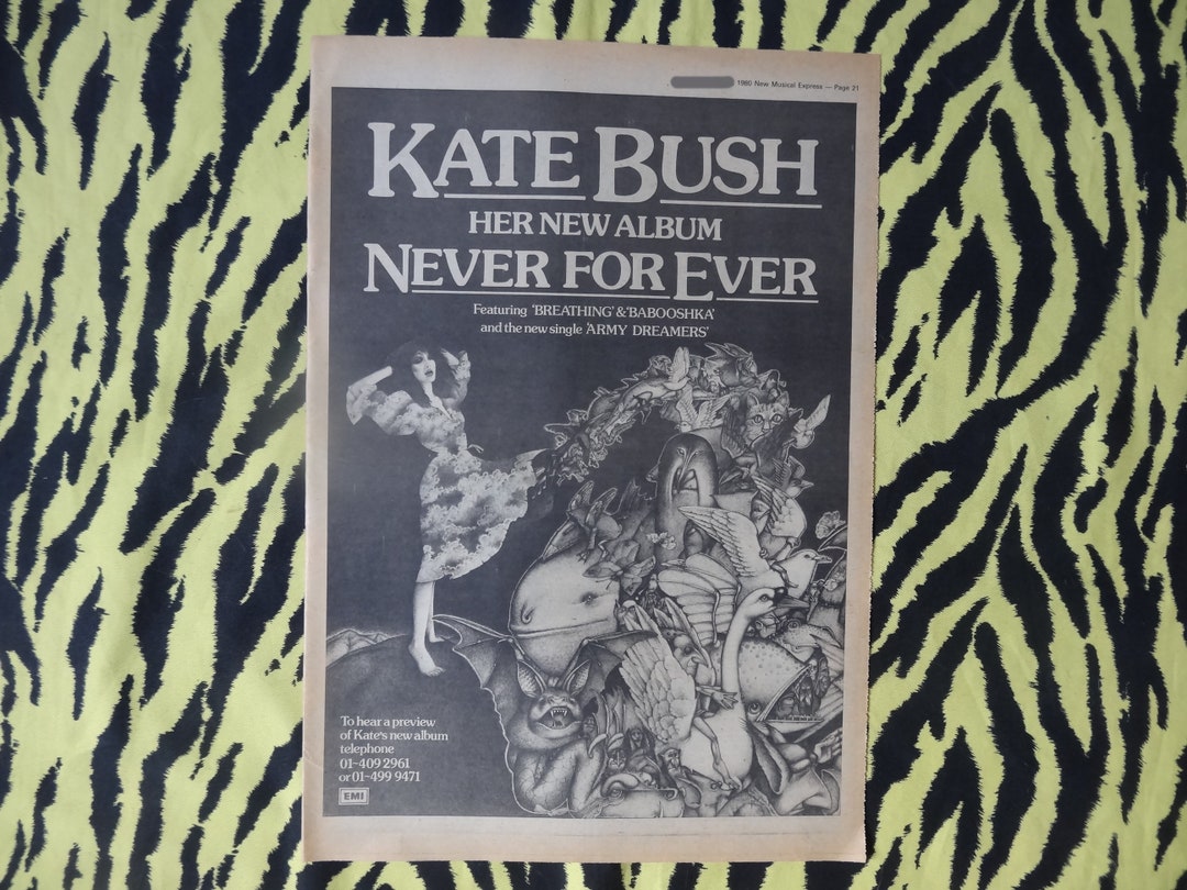 Original 1980 Kate Bush Advert/poster, Rare Vintage Poster, Kate Bush ...