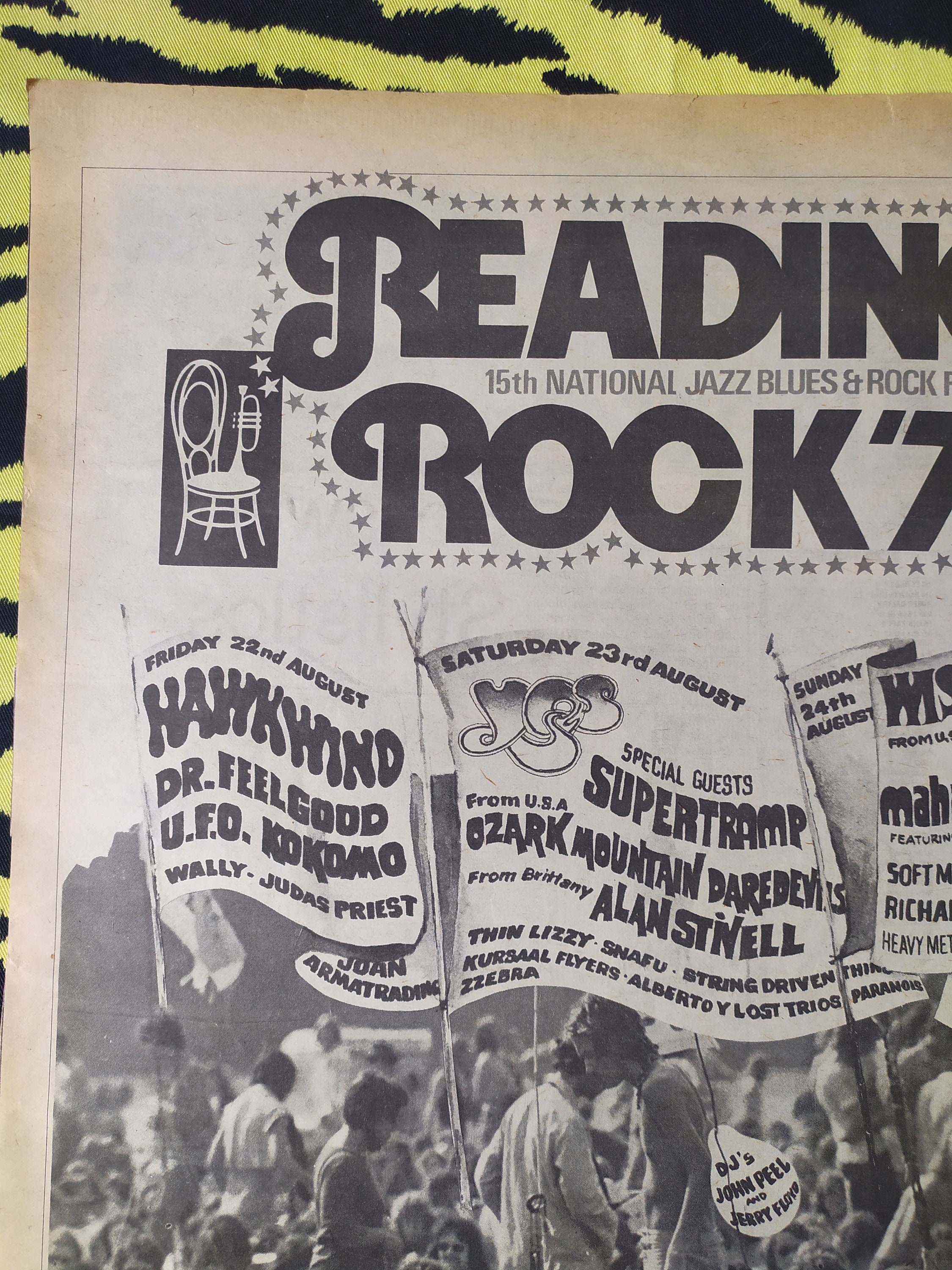 Original 1975 Reading Rock 75 Advert/poster, Rare Vintage Poster ...