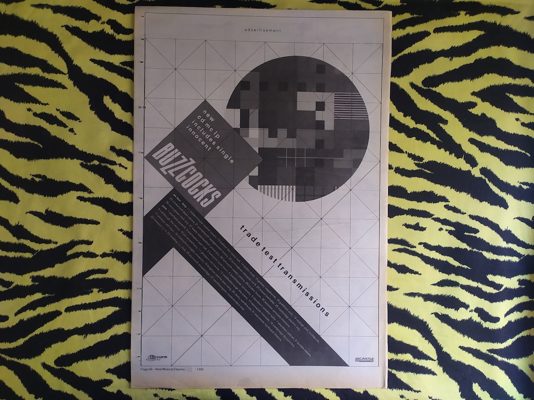 Original 1993 Buzzcocks Tour Advert/poster, Rare Vintage Poster ...