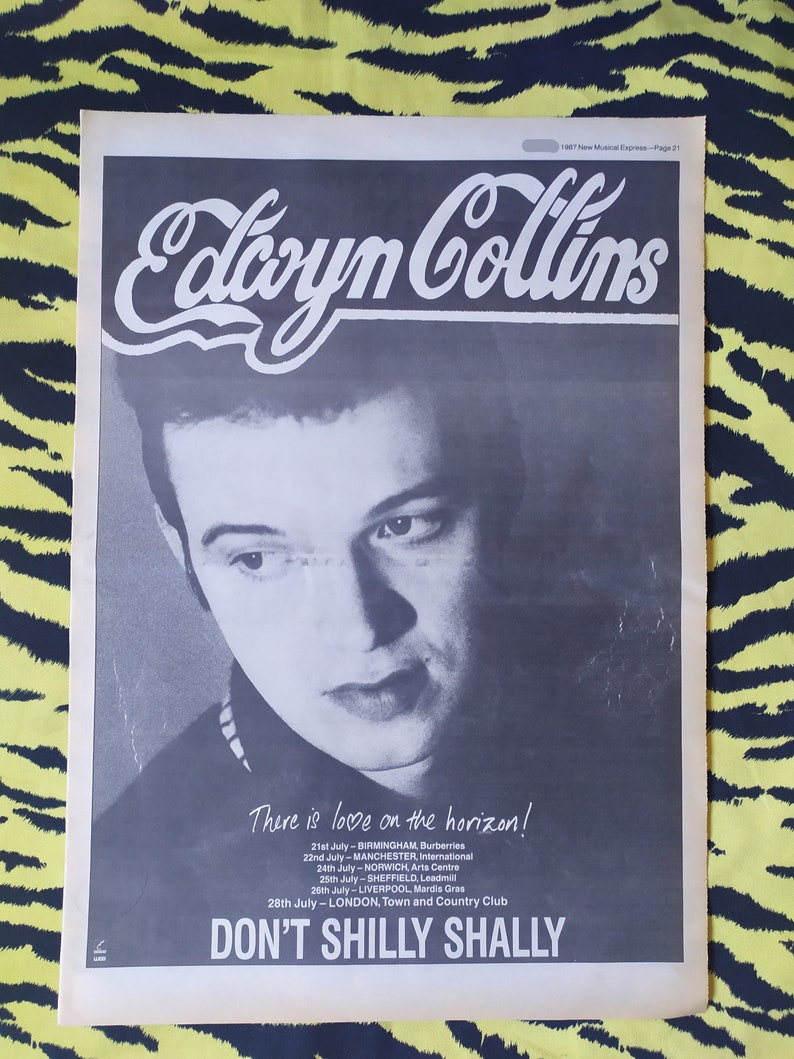 Original 1987 Edwyn Collins Advert/poster Rare Vintage - Etsy