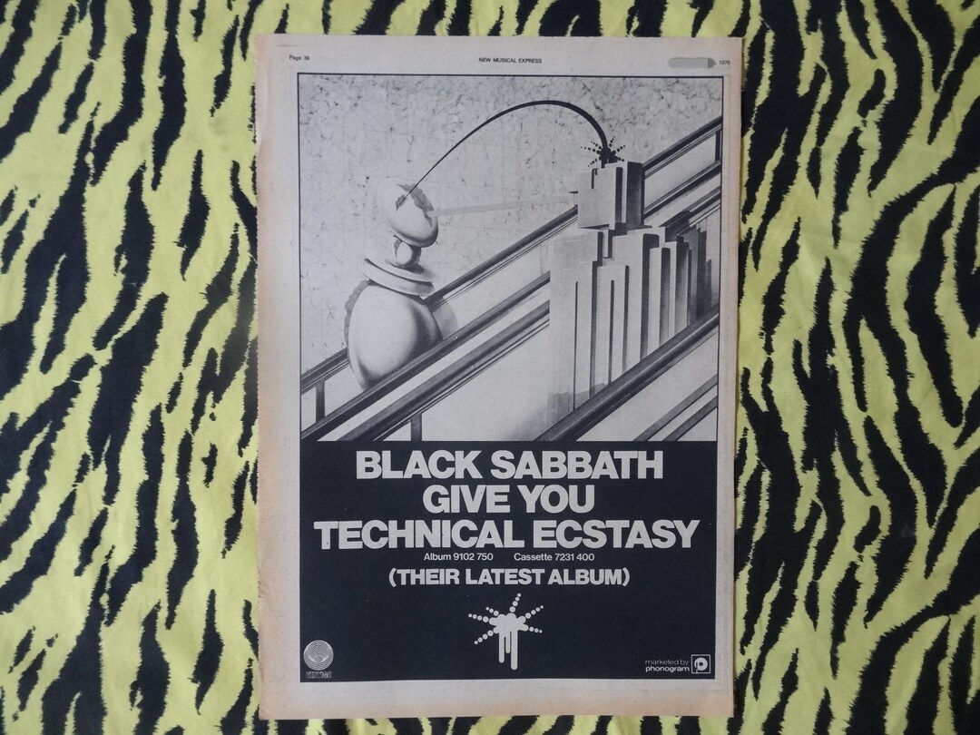 Original 1976 Black Sabbath Advert/poster, Rare Vintage Poster ...