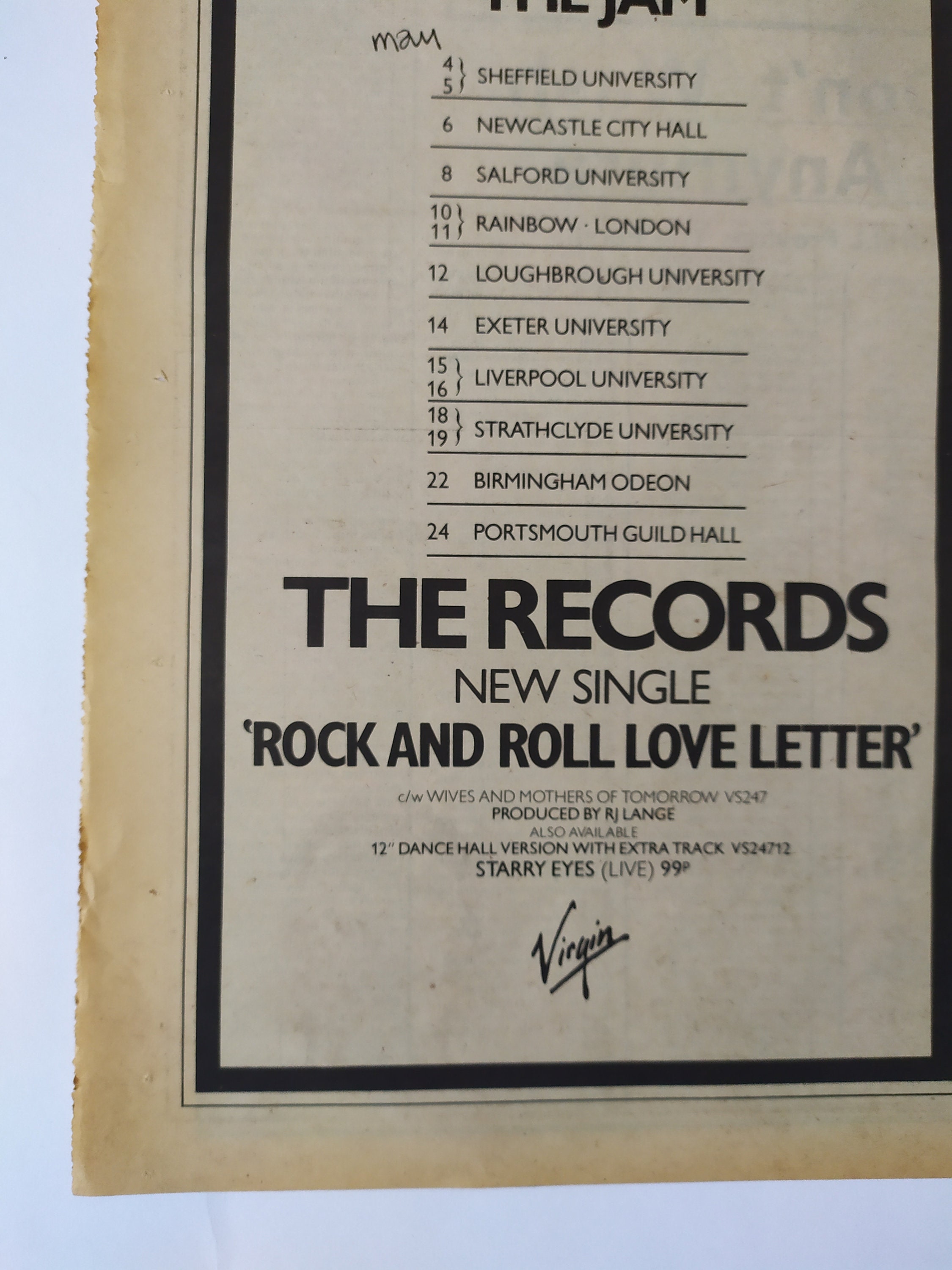 Original 1979 the Records Advert/poster Rare Vintage Poster - Etsy