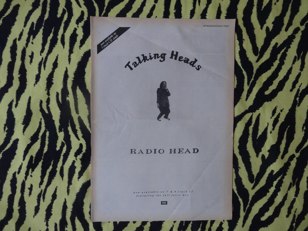 Original 1987 Talking Heads Advert/poster, Rare Vintage Poster "radio ...