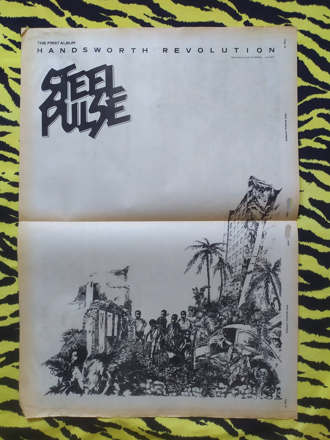 Original 1978 Steel Pulse Double Advert/poster Rare Vintage Poster ...