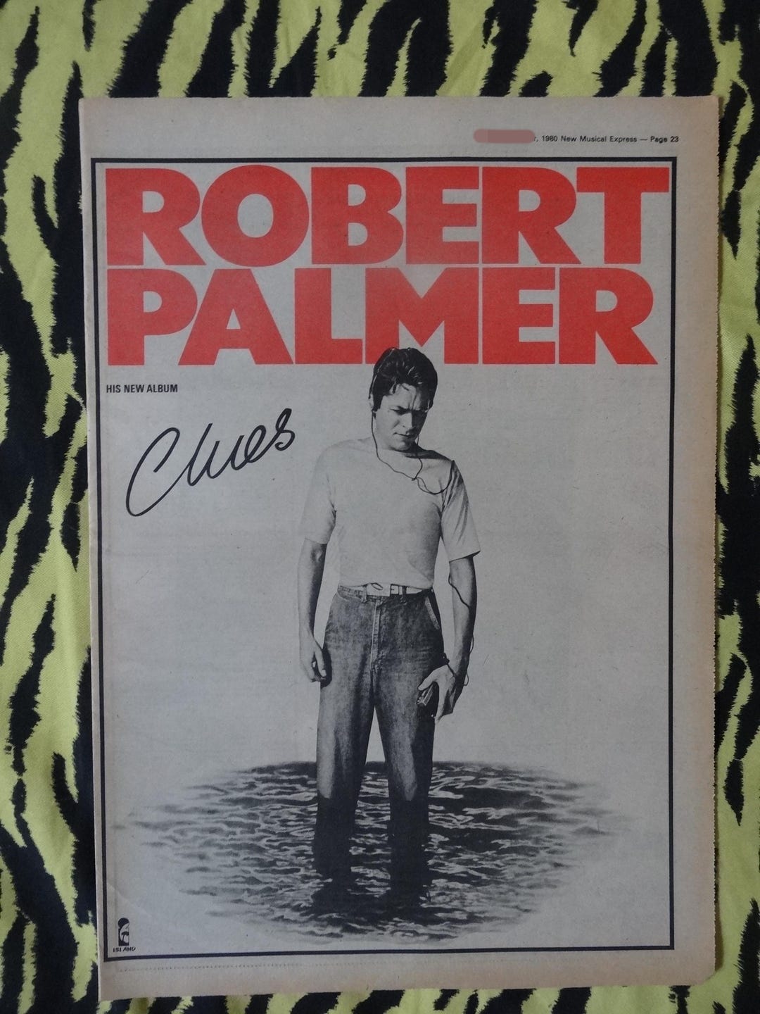 Original 1980 Robert Palmer Tour Advert/poster, Rare Vintage Poster ...