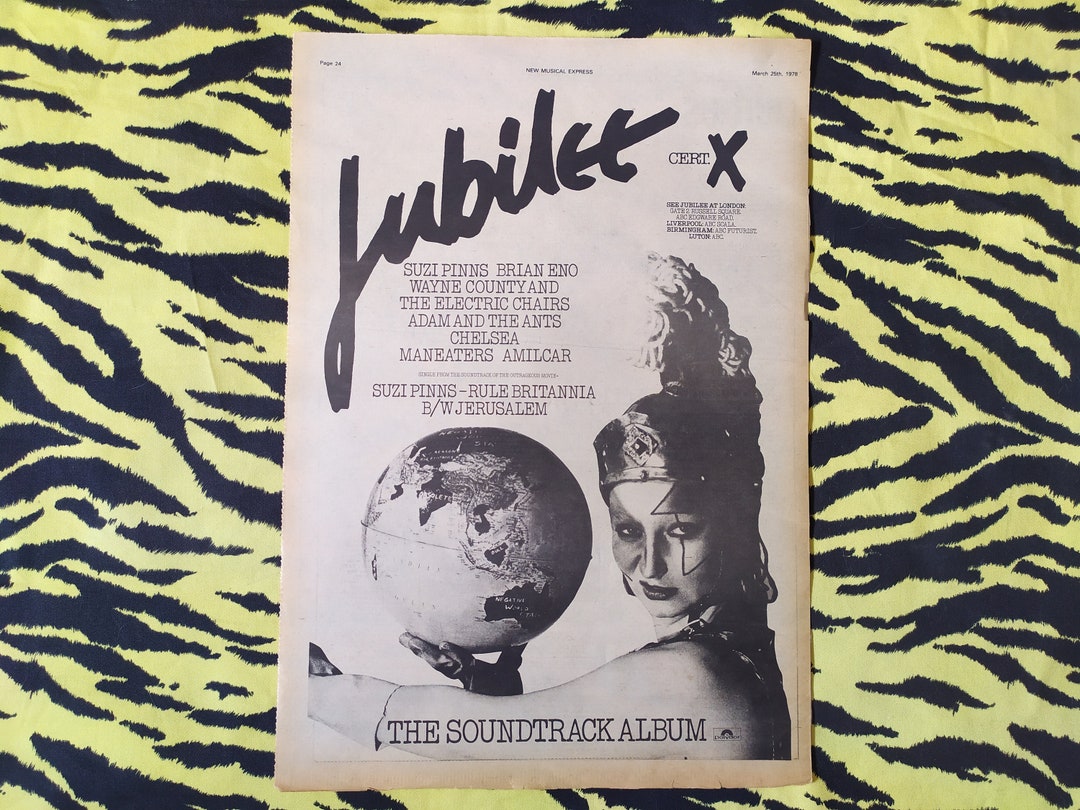 Original 1978 Jubilee Movie Advert/poster, Rare Vintage Poster ...