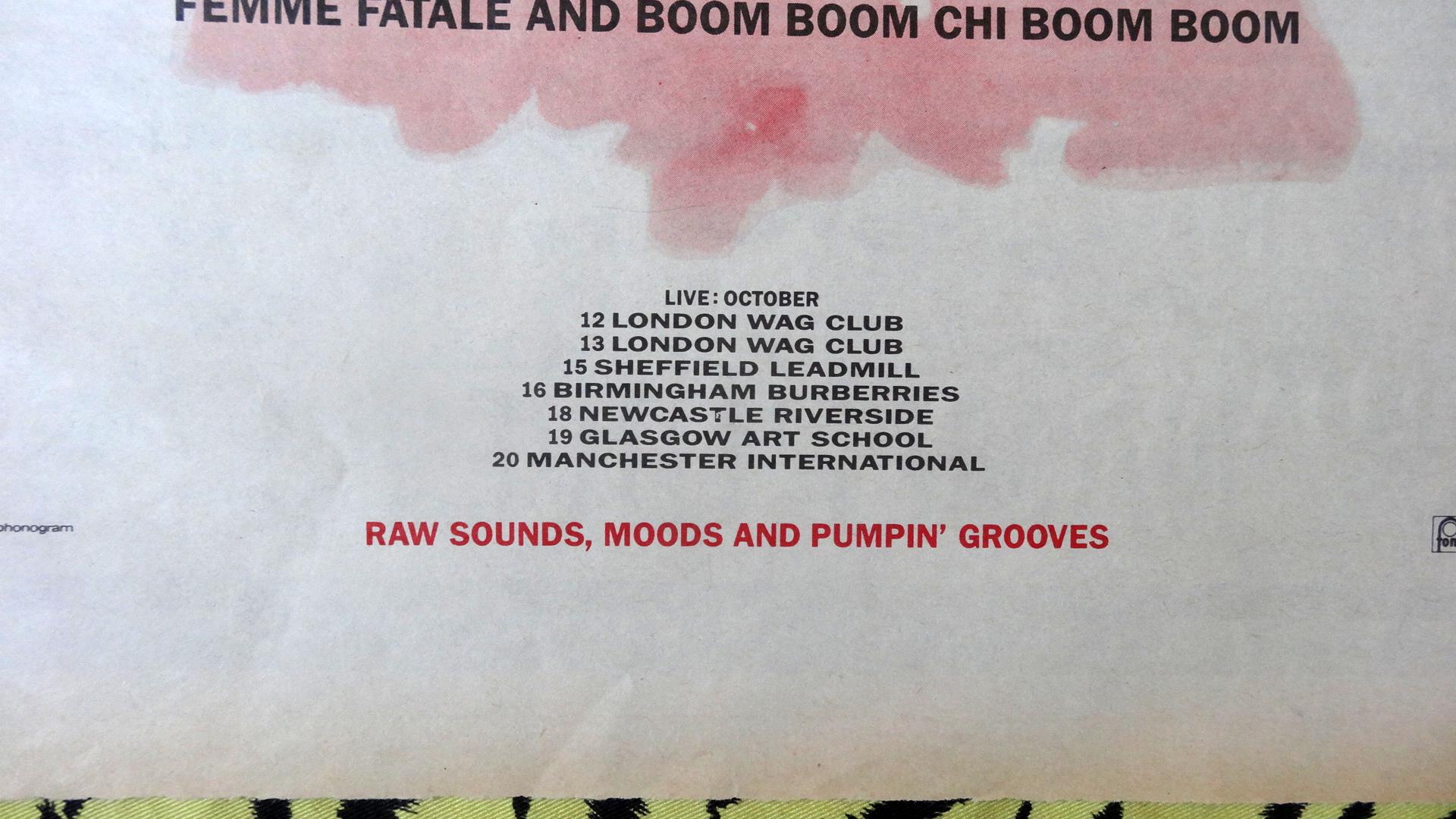 Original 1988 Tom Tom Club Advert/poster, Rare Vintage Poster "boom ...