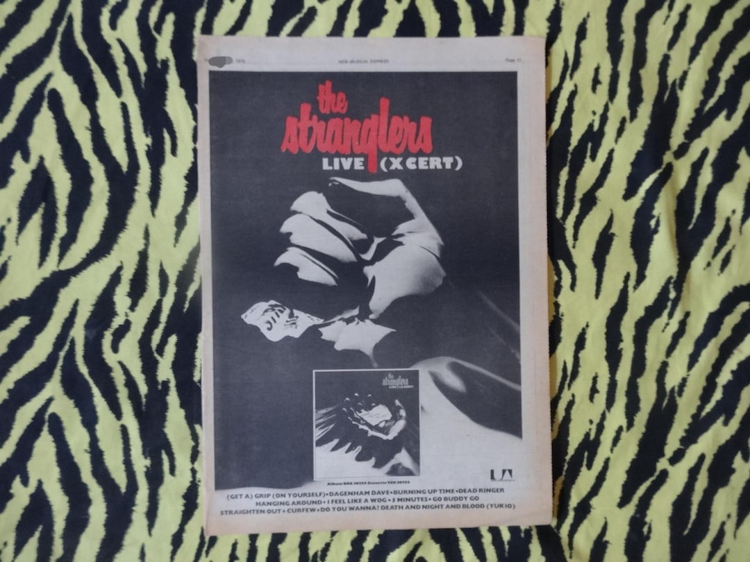 Original 1979 the Stranglers Advert/poster, Rare Vintage Poster "live X ...