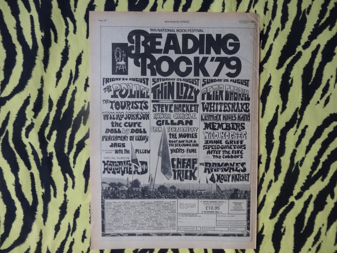 Original 1979 Reading Rock 79 Advert/poster, Rare Vintage Poster ...