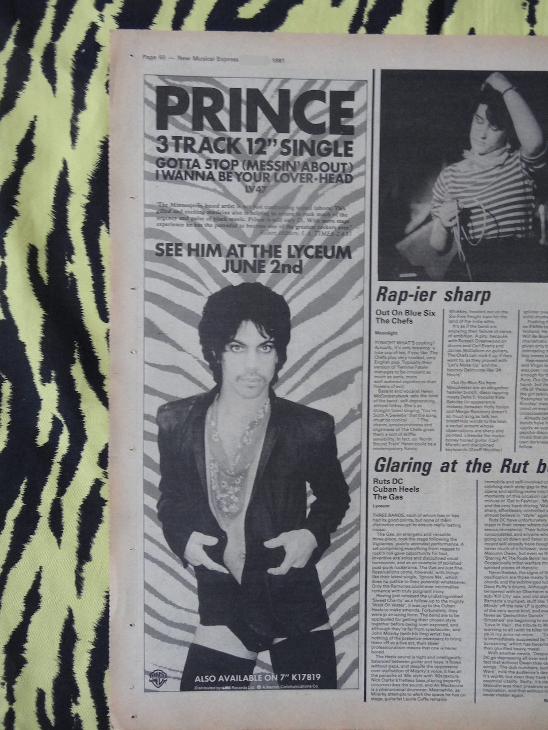Original 1981 Prince Advert/poster, Rare Vintage Poster "live at Lyceum ...