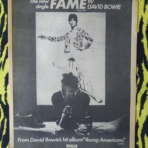Original 1975 David Bowie Advert/poster, Rare Vintage Poster, David ...