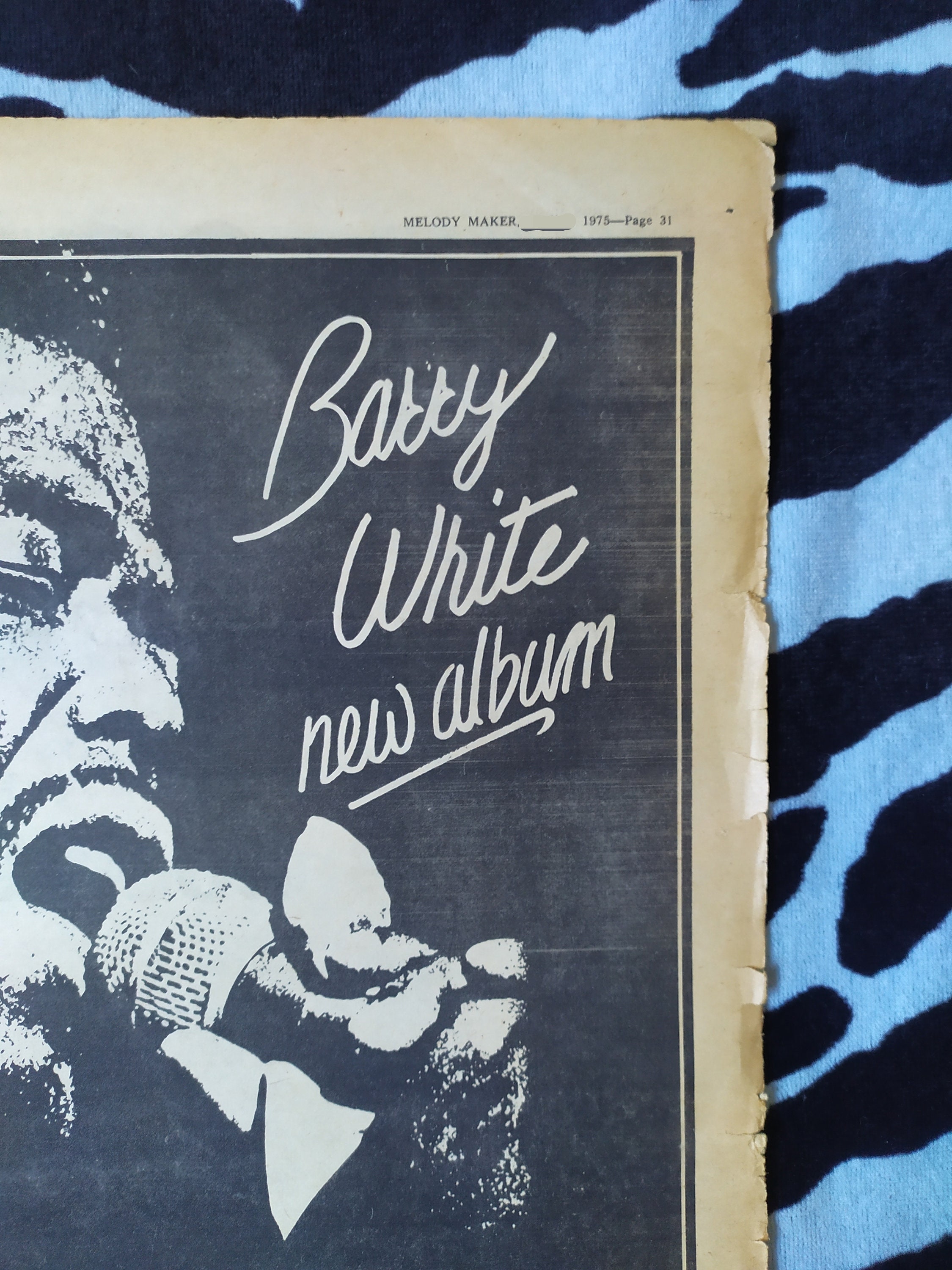 Original 1975 Barry White Advert/poster, Rare Vintage Poster new Album ...