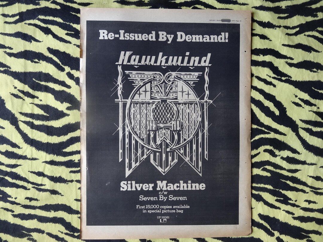 Original 1978 Hawkwind Advert/poster, Rare Vintage Poster "silver ...