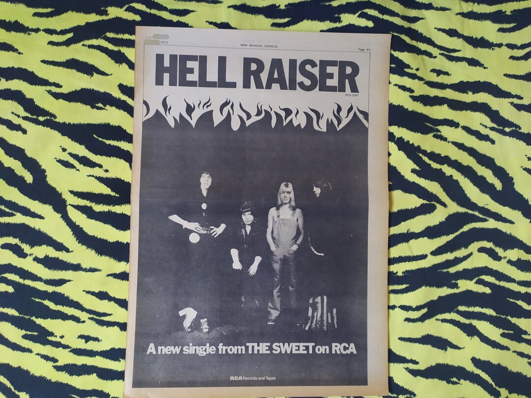 Original 1973 the Sweet Advert/poster, Rare Vintage Poster, "hellraiser ...