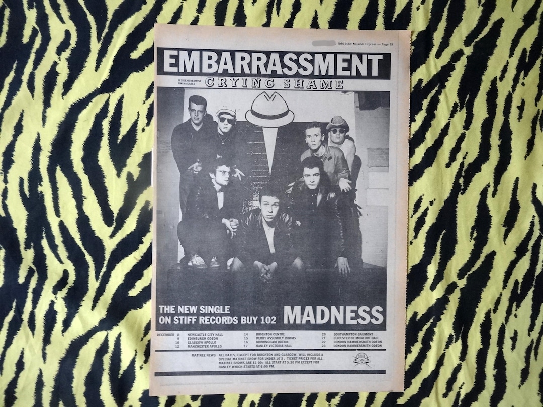 Original 1980 Madness Advert/poster , Rare Vintage Poster ...