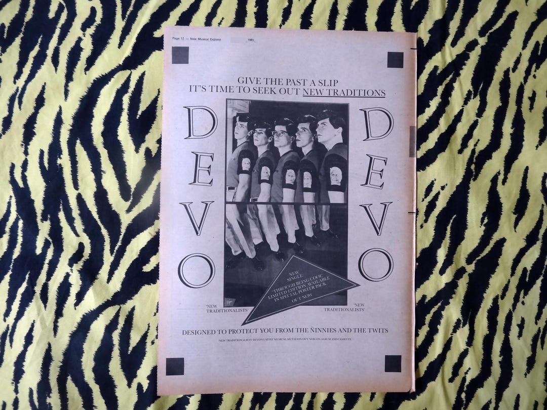 Original 1981 Devo Advert/poster, Rare Vintage Poster "new ...