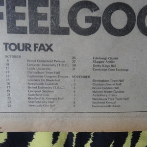 Original 1975 Dr. Feelgood Tour Advert/poster, Rare Vintage Poster "malpractice" Punk, New Wave ...