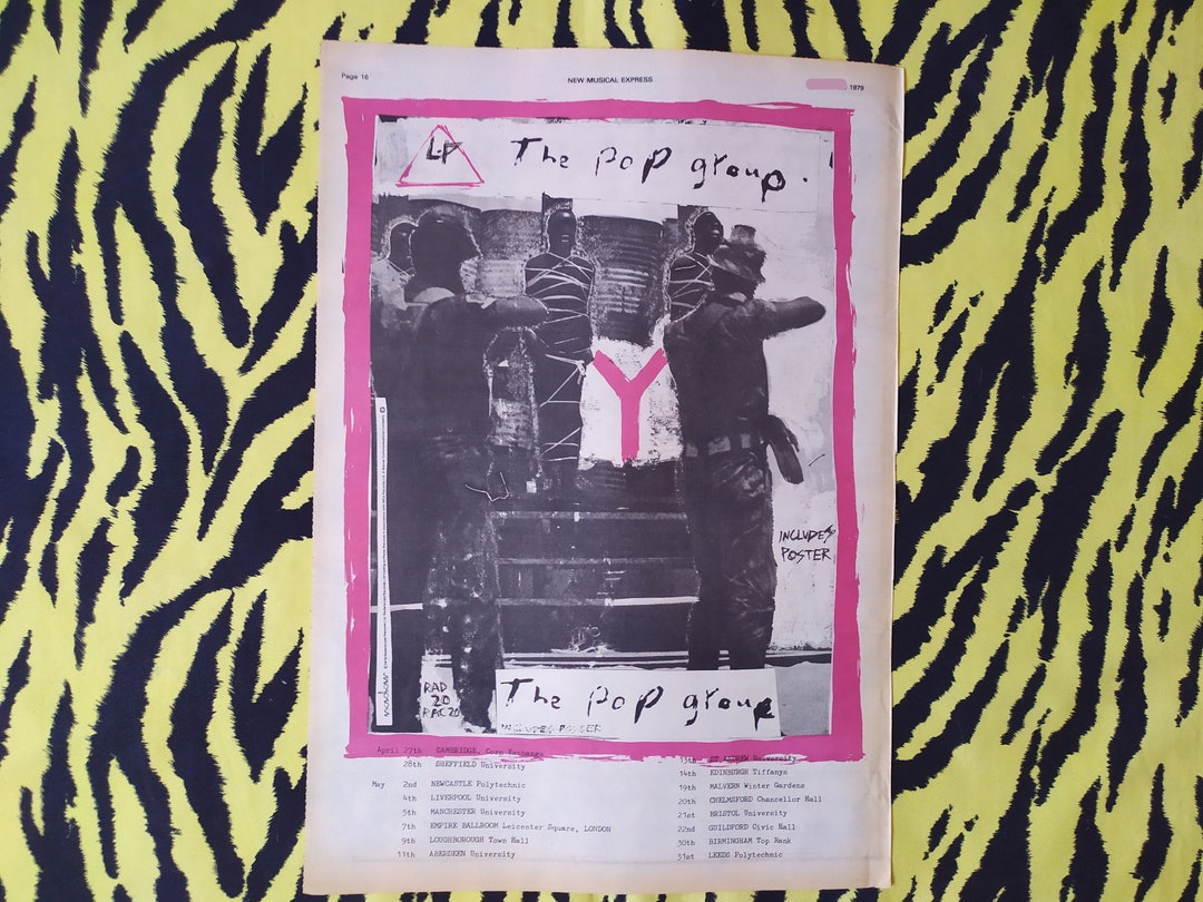 Original 1979 the Pop Group Tour Advert/poster, Rare Vintage Poster y ...