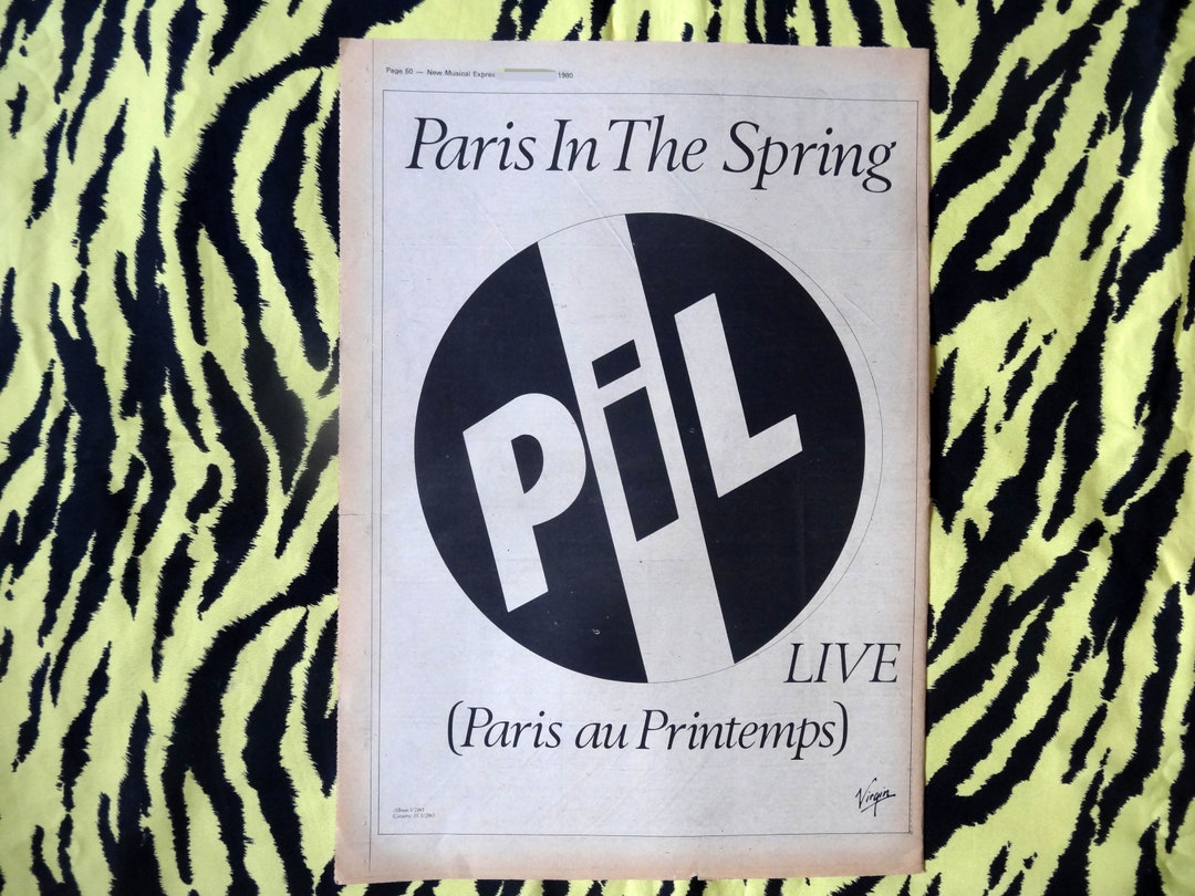 Original 1980 PIL Advert/poster, Rare Vintage Poster "paris in the ...