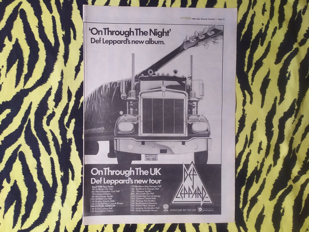 Original 1980 Def Leppard Advert/poster Rare Vintage Poster - Etsy