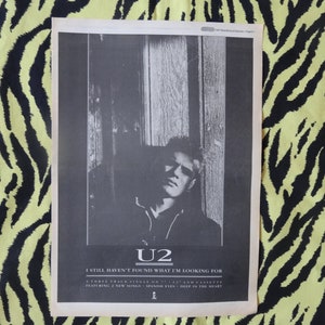 Original 1987 U2 Advert/poster, Rare Vintage Poster "i Still Havent ...