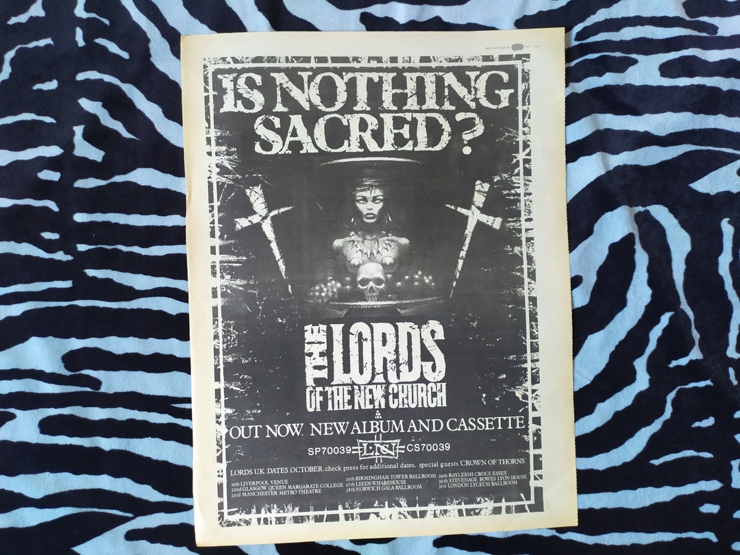 Original 1983 the Lords of the New Church Tour Advert/poster, Rare ...