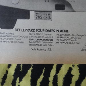 Original 1980 Def Leppard Advert/poster, Rare Vintage Poster "on ...