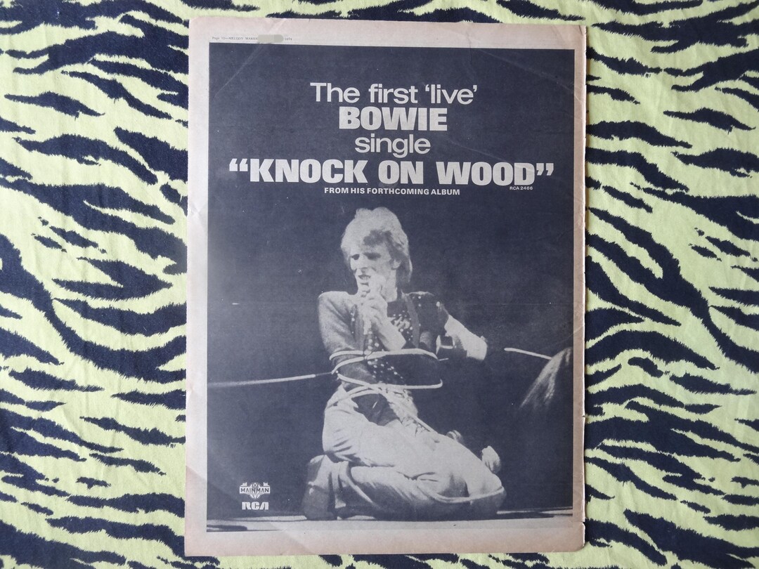 Original 1974 David Bowie Advert/poster, Rare Vintage Poster, David ...