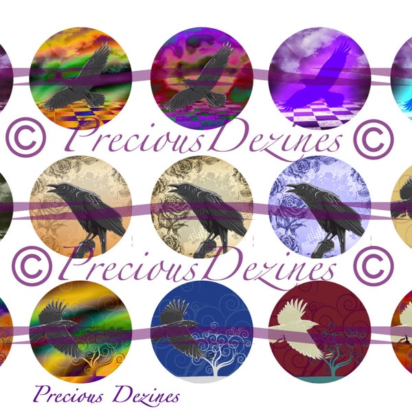 Raven Digital Collage - Etsy