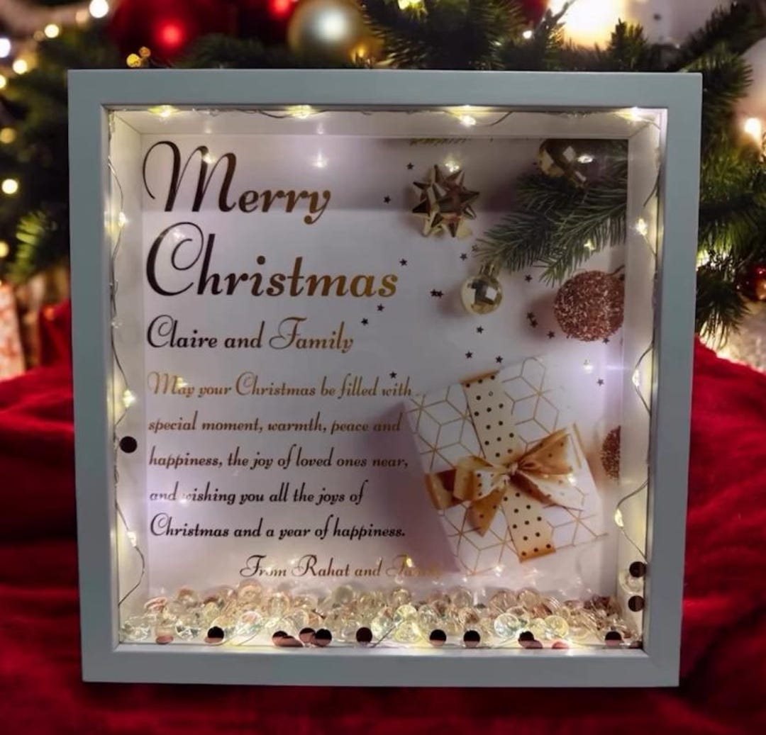 Christmas Wish Frame With or Without Crystals and Lights - Etsy