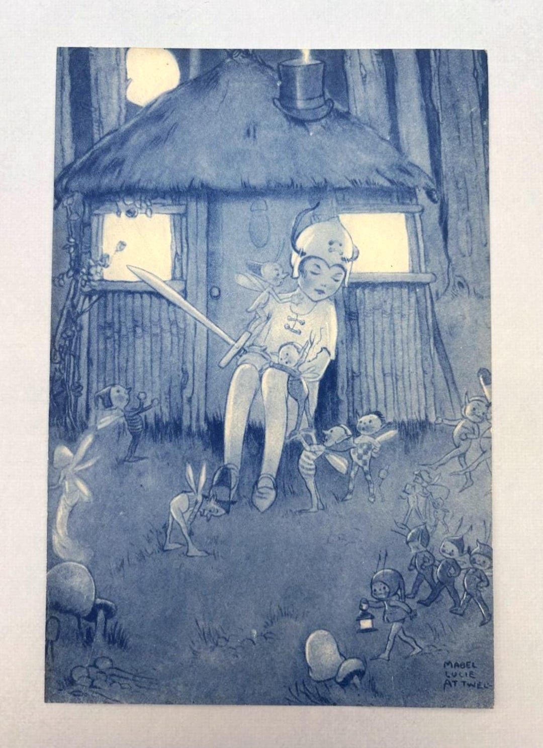Peter Pan & Wendy, Mabel Lucie Attwell Illustration, C1950 Original ...