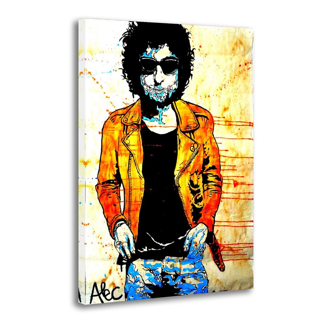 Alec Monopolys Bob-dylan Painting on Canvas Wall Art Poster Picture ...