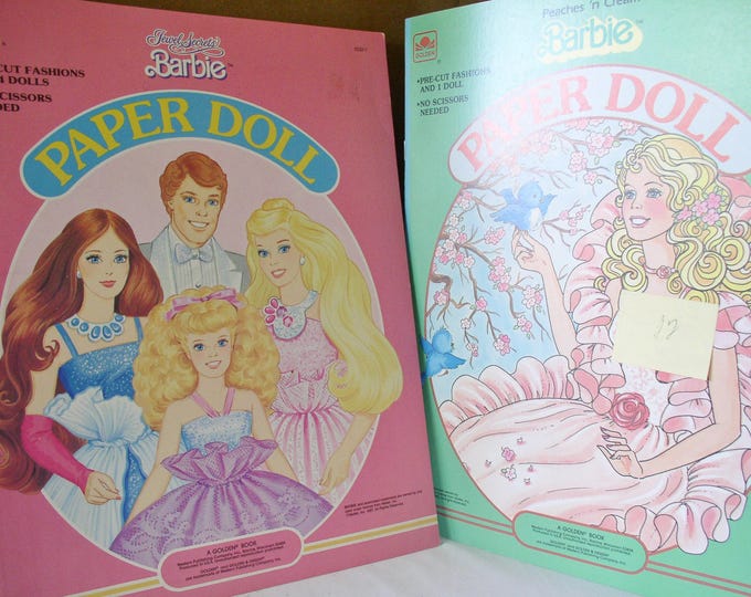 Barbie Paper Doll Books ... 2 Paper Doll Books ..unused 2 Paper Doll ...