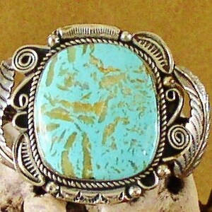 NAVAJO Native American Turquoise and Sterling Silver Cuff Bracelet by ...