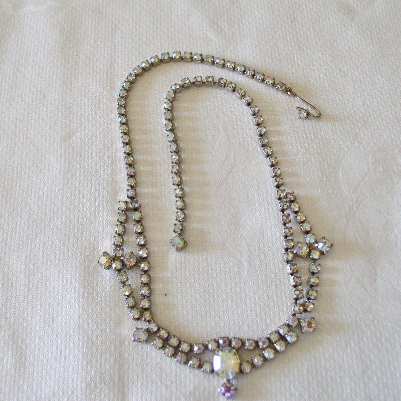 Rhinestone Necklaces - Etsy