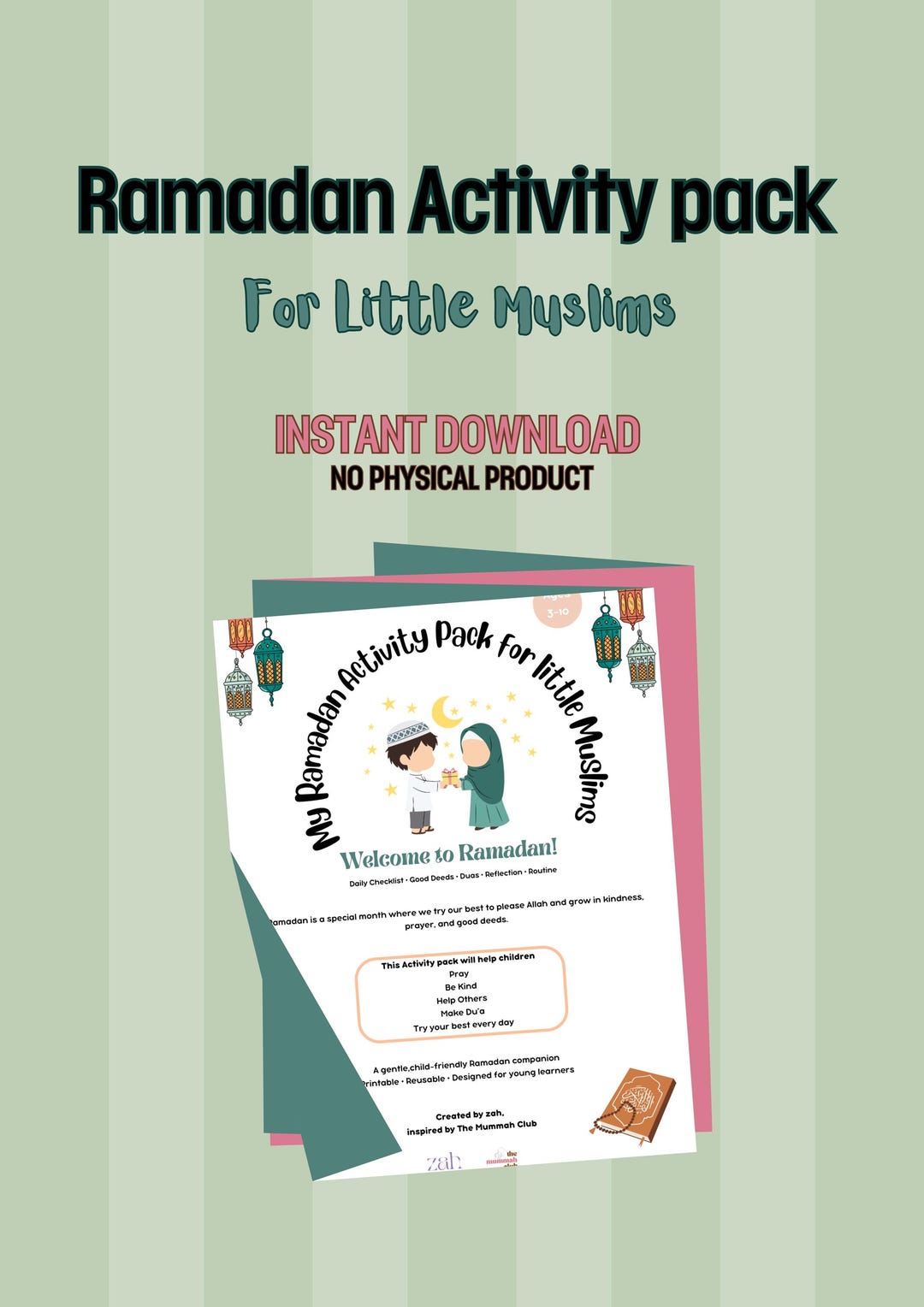 Ramadan Activity Pack for Kids| SEN Friendly | 20+ Pages Included ...