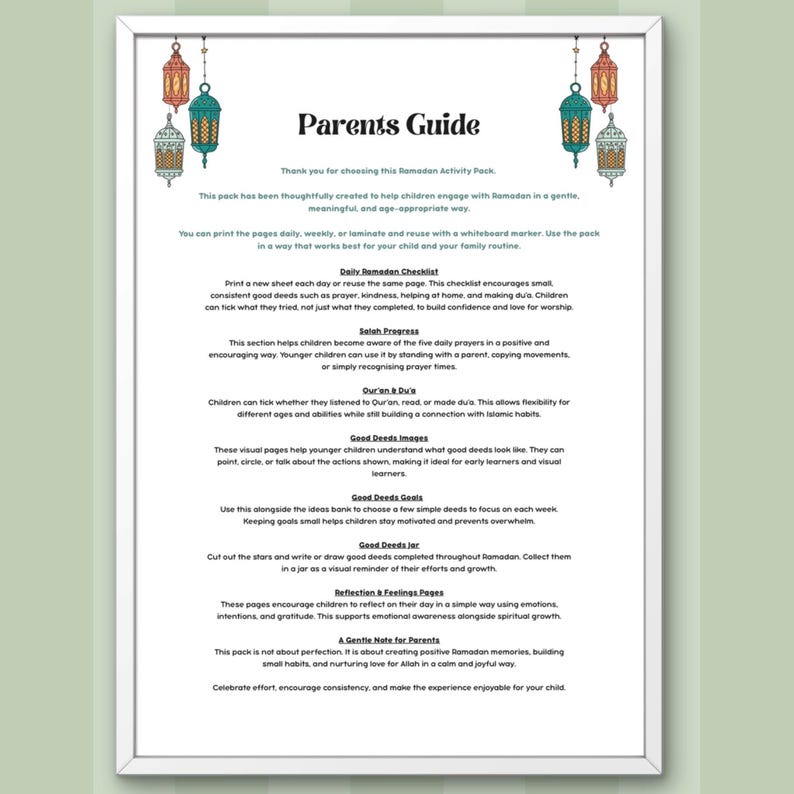 Ramadan Activity Pack for Kids| SEN Friendly | 20+ Pages Included ...