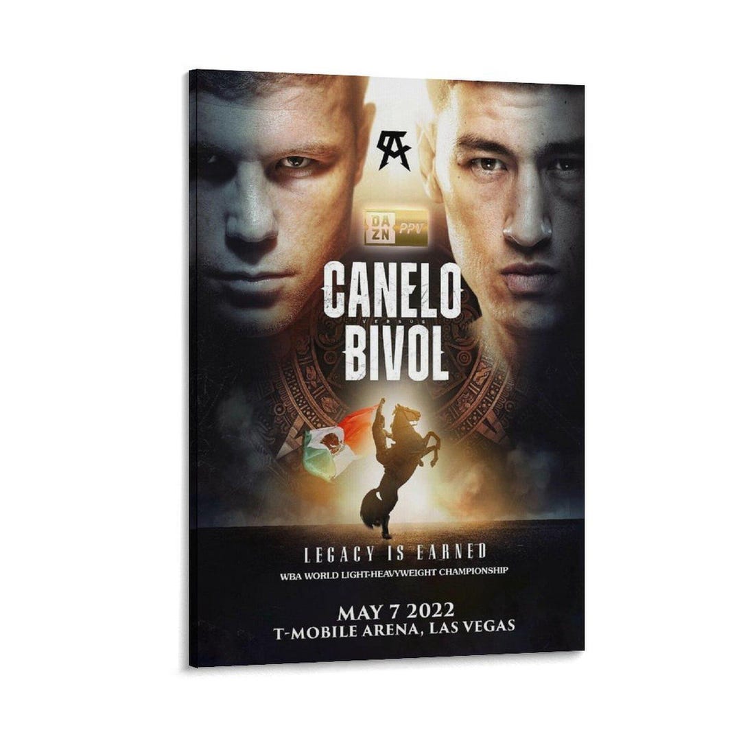 Canelo ALVAREZ Vs. DIMITRY BIVOL Fight Boxing Saul Painting on Canvas ...