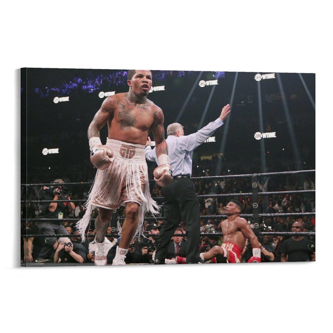 Gervonta Davis Vs Yuriorkis Gamboa Boxing Painting on Canvas Wall Art ...