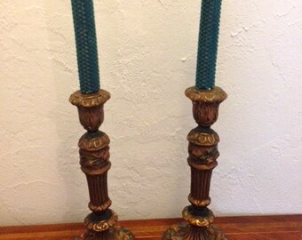 Painted candlesticks | Etsy