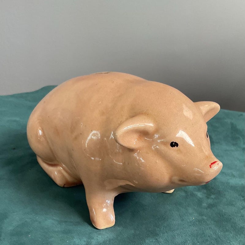 Vintage Pig Bank - Etsy