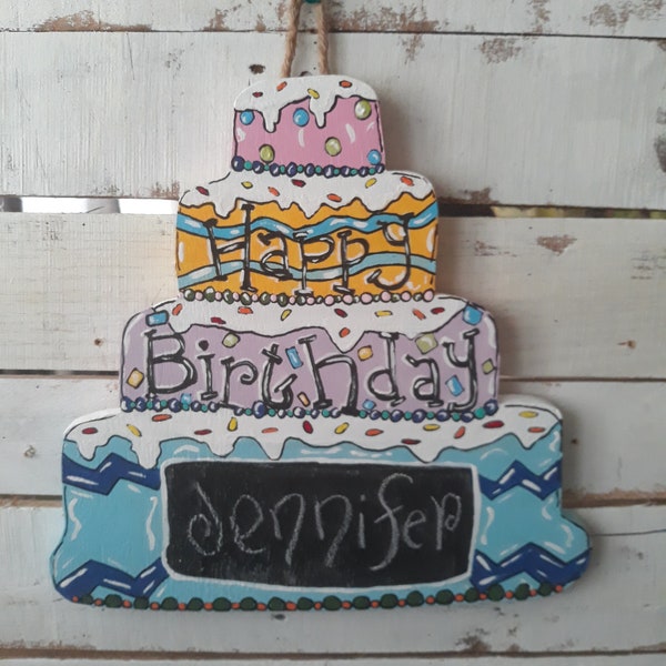 Happy Birthday Wood Cut Out Sign - Etsy