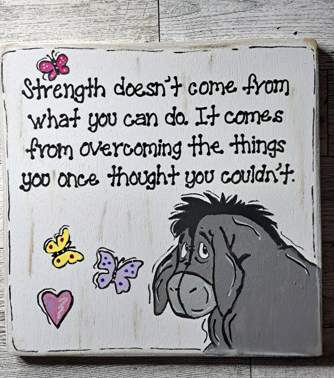 Hand-painted Eeyore Wood Sign: Inspirational Pooh Nursery Decor - Etsy