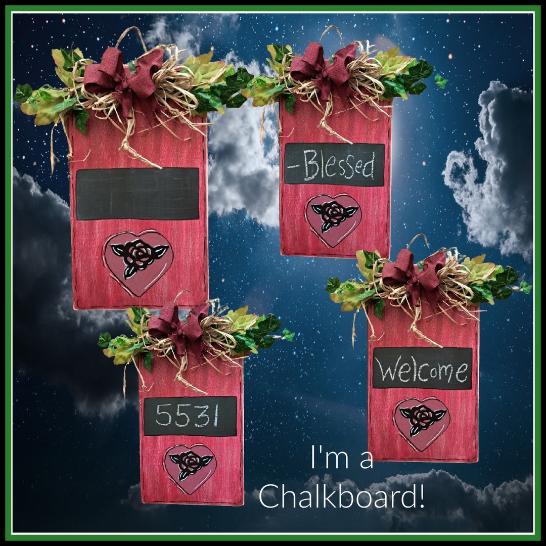 Hand-painted Chalkboard Wood Sign: Address or Message Display - Etsy
