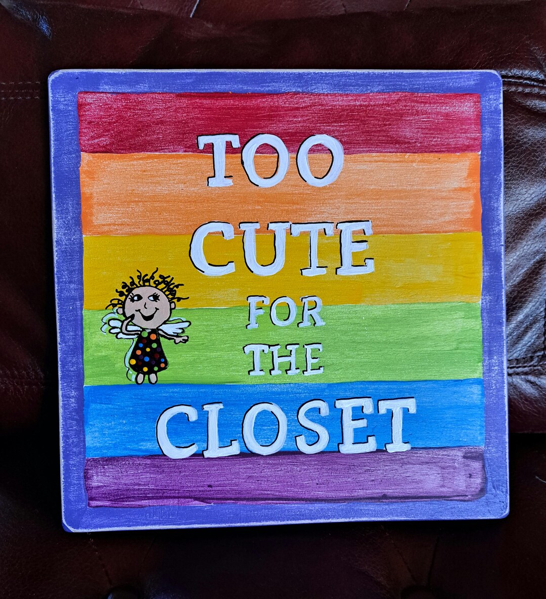 Rainbow Pride Wood Sign: Hand-painted LGBTQIA Decor - Etsy