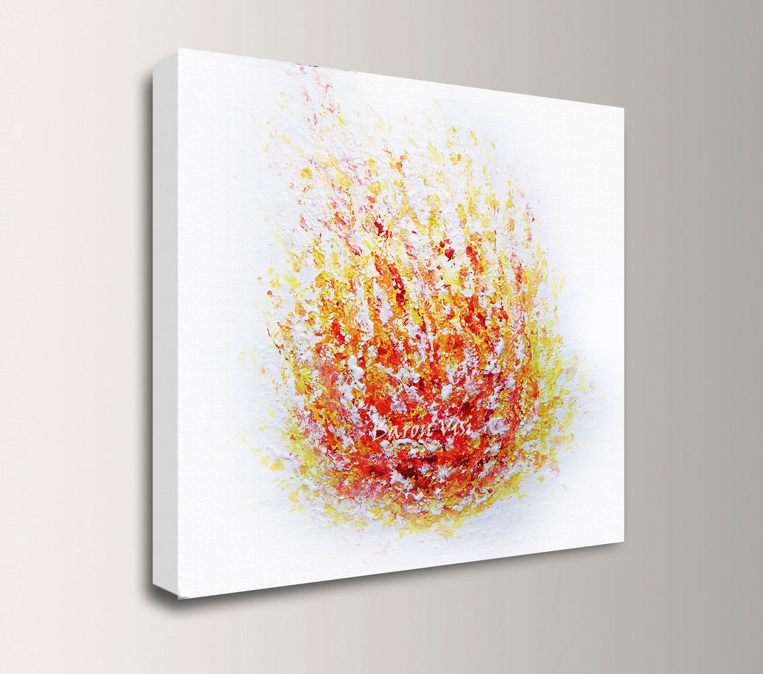 Fire Abstract Painting Acrylic Painting Art Painting Large Canvas ...