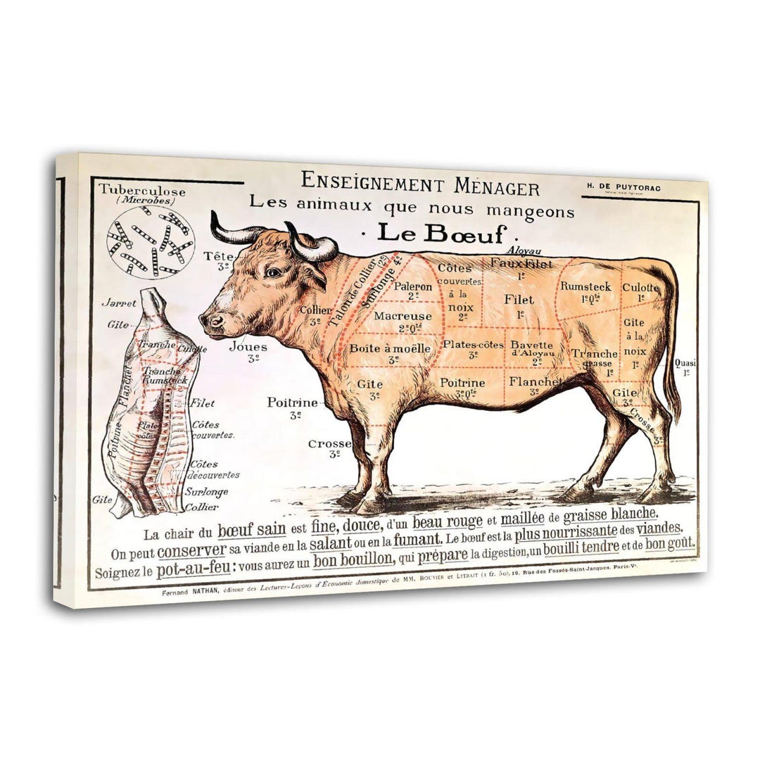French Beef Decomposition Poster Painting on Canvas Wall Art Poster ...