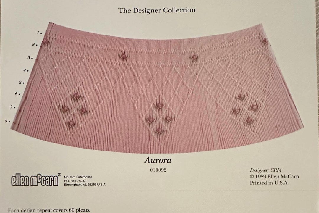 Ellen Mccarn Smocking Plate - AURORA - Free Shipping - Etsy